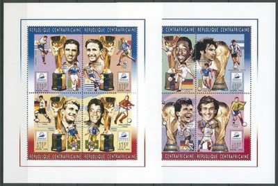 Zentralafrikanische Rep. 1996 Fußball-WM 1731/38 A K postfrisch (C28472 ...