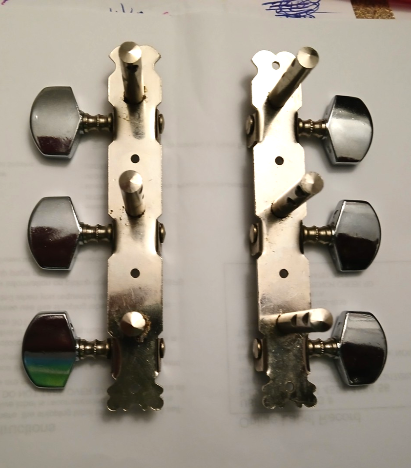Set 3L 3R Tuners Universal Plate Tuning Pegs Use for Open or Solid ...