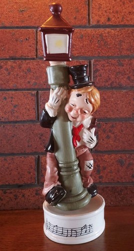 MUSIC BOTTLE BOX CERAMIC DRUNK MAN LANTARN POTTERY VINTAGE DRUNKARD ...