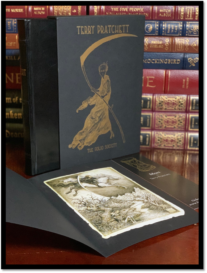 Mort By Terry Pratchett Folio Society N/M Deluxe Limited Leather Bound ...