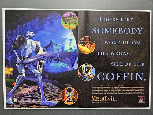 Medievil Playstation 1 PS1 1998 Game 2-Page Promo Ad Wall Art Print ...