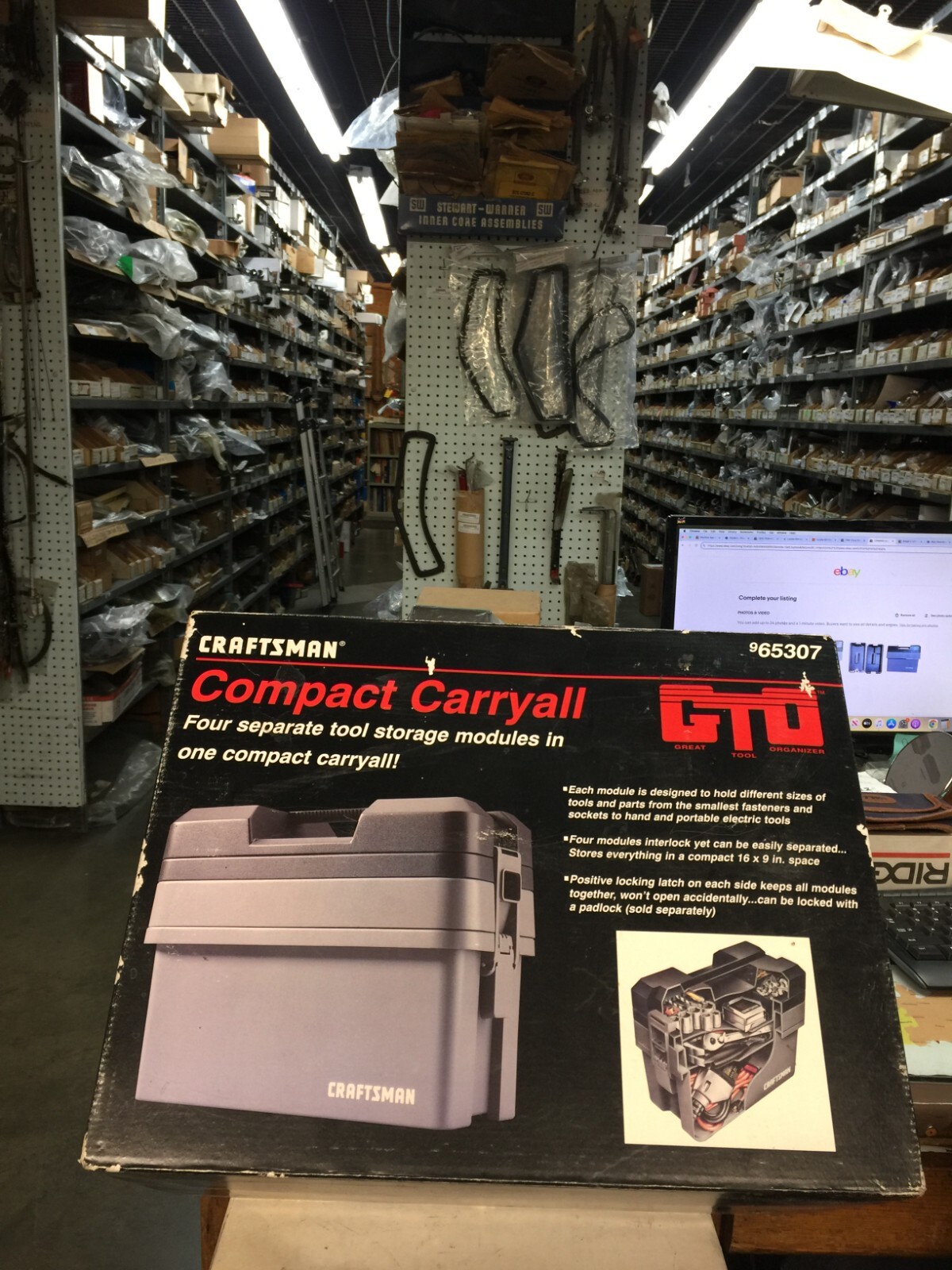 NOS Craftsman Compact Carryall Tool Storage Box Chest GTO Sealed box ...