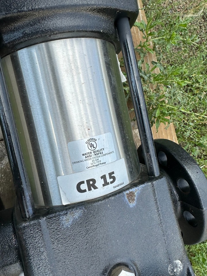 Grundfos CR15 Pump, 30 gpm, 7.5hp , Stainless Steel, #96485662 | eBay