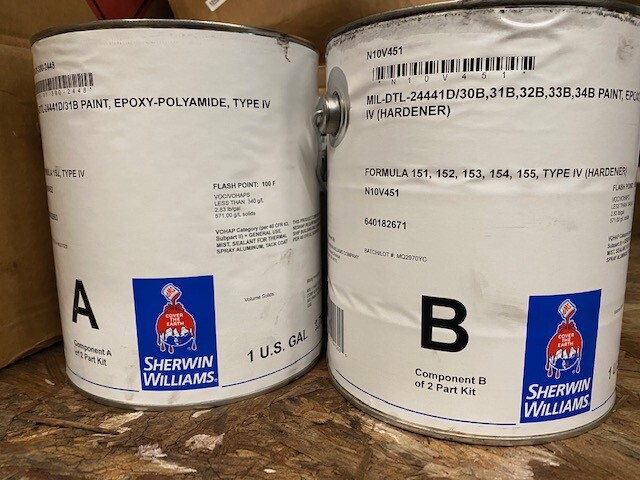 Sherwin Williams MIL-DTL-24441D Formula 152 Epoxy-Polyamide Paint Type ...