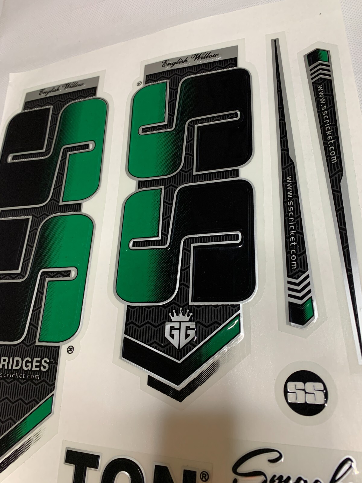 Cricket bat sticker 3d Embossed (ss Smacher Green) | eBay