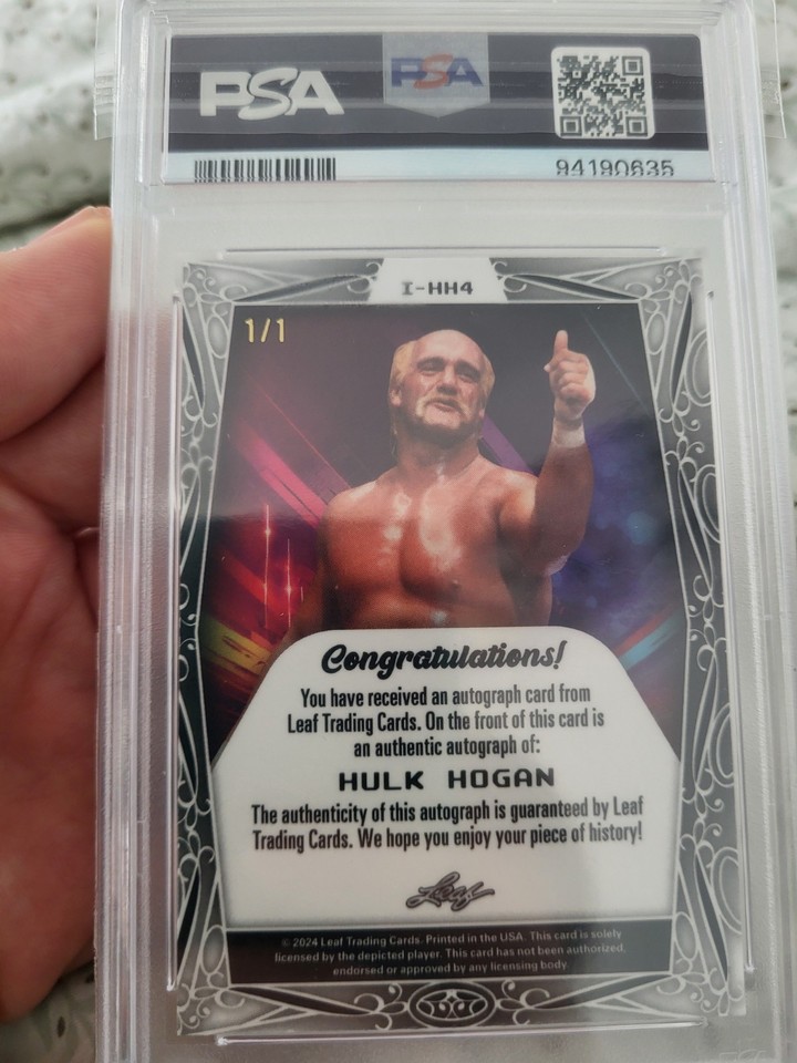 Hulk Hogan 1/1 Auto PSA 9 With "Thunderlips" Reference POP 1 RARE 🔥 ...