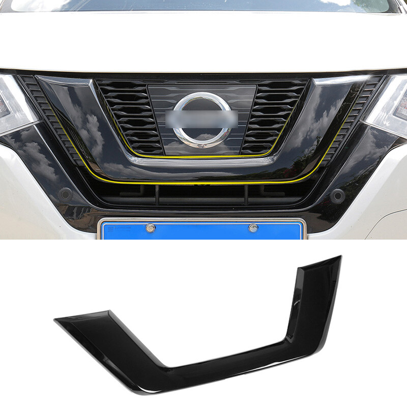 Gloss Black Front Center Mesh Grille Grill Strip Trim For Nissan Rogue ...