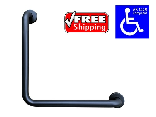 SAFETY RAIL AMBULANT GRAB BAR MATTE BLACK DISABLED TOILET HANDRAIL ...