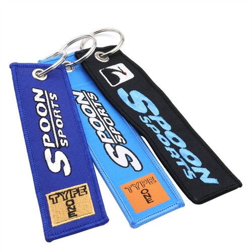 Car Styling Spoon Racing Key Ring Embroidery Keychain Luggage Tag Key ...