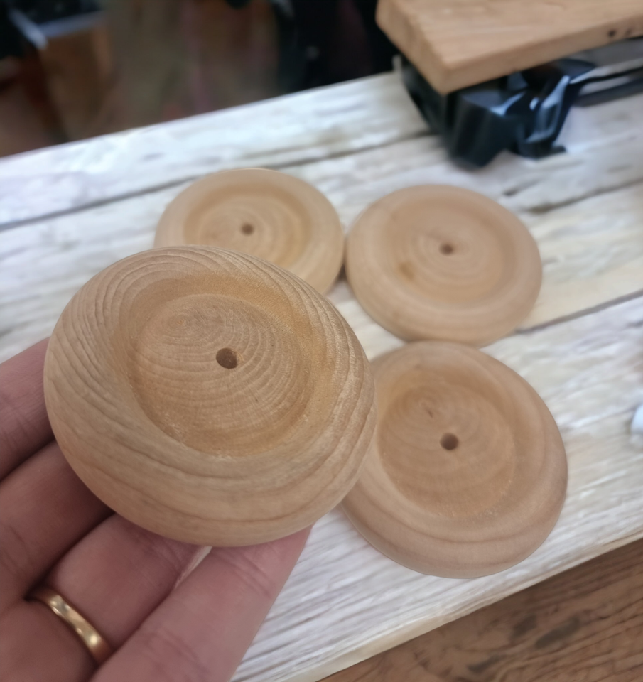 Wooden Craft Wheels Turned Craft Toy Car Truck Model 25mm-60mm | eBay UK