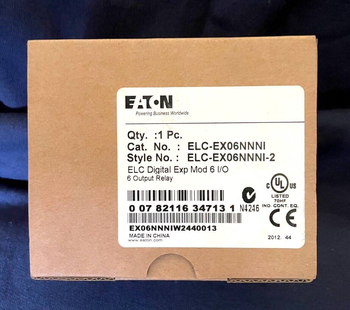EATON CUTLER HAMMER ELC-EX06NNNI-2 Digital Expansion Module 6 I/O ELC ...