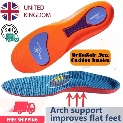 Work Boots Orthotic Foot Arch Heel Support Shoe Inserts Massaging Gel ...