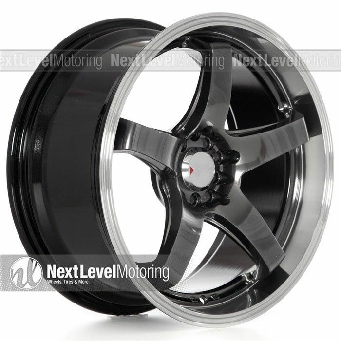 XXR 555 18X8.5 5X100 5X114.3 +35 CHROMIUM BLACK WHEELS (SET OF 4) | eBay