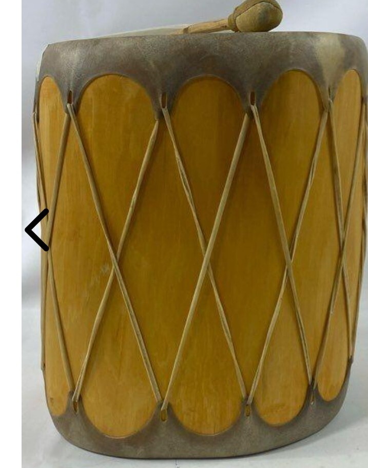 **AWESOME VINTAGE NATIVE AMERICAN HANDMADE LARGE POW WOW TAOS DRUM NICE ...