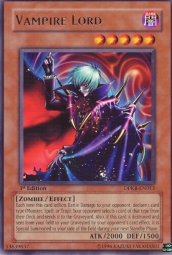Vampire Lord - DPKB-EN013 - Rare - Unlimited Edition NM YuGiOh! Duelist ...