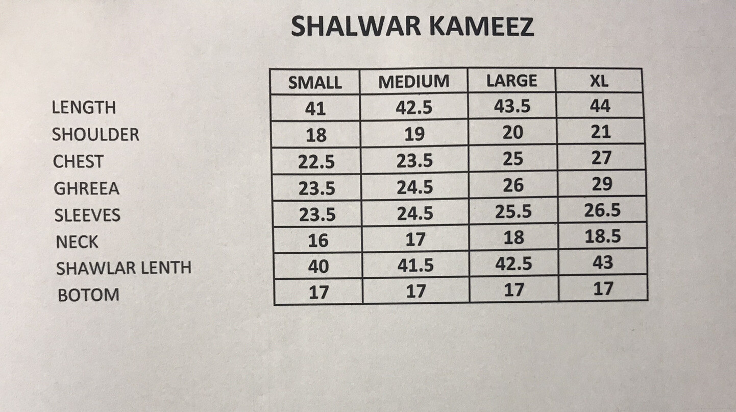 Shalwar Kameez Mens Al-Qaiser Plain Band Collar White/Cream Sizes S,M,L ...