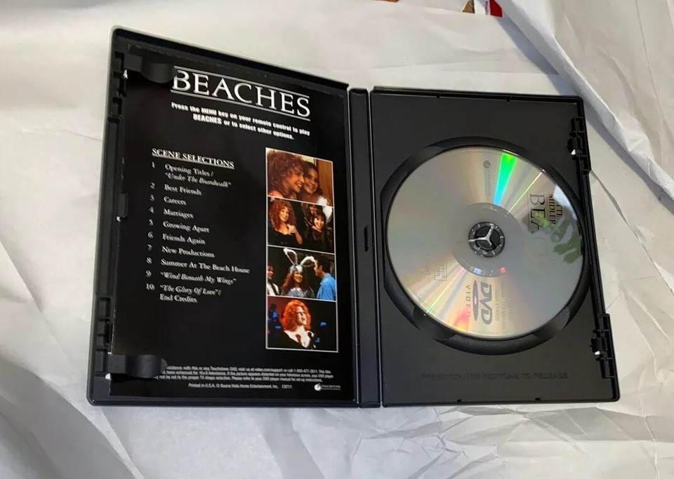 Beaches (DVD, 2002) Used Bette Milder Barbara Hershey Free Shipping ...