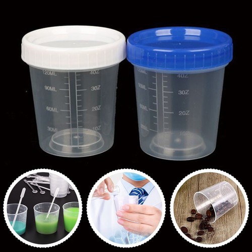 Multipurpose 120ml Plastic Urine Sample Container with Lid and ...