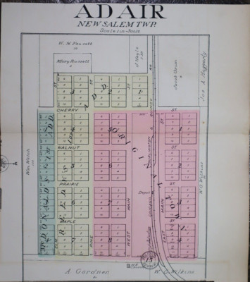 Old 1913 Plat Map ~ ADAIR Township, Mc DONOUGH County, ILLINOIS (8x9 ...