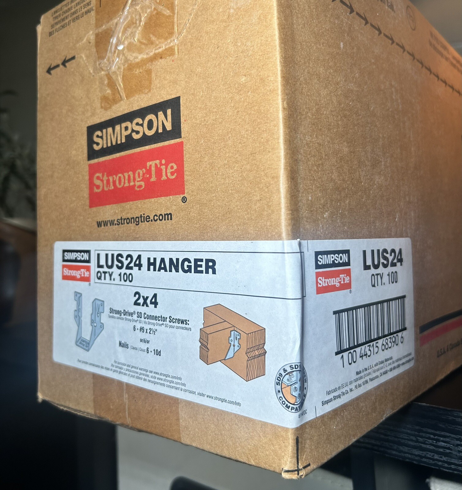 QTY. 100 Simpson Strong-Tie Joist Hanger LUS24 | eBay