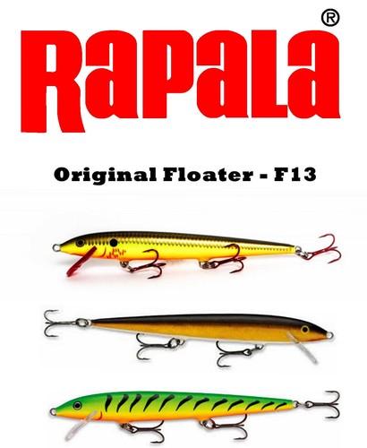 Rapala Original Floater 13cm Hard Body Fishing Lure - Choose Colour ...