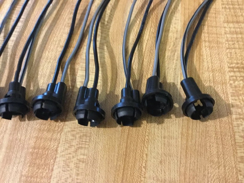 VINTAGE GAUGE DASH LIGHT SOCKETS =X6= RAT ROD HOT TRUCK SUN TACH WOOD ...