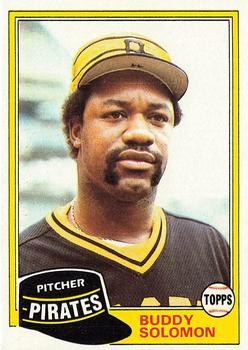 Buddy Solomon 1981 Topps 298 Pittsburgh Pirates Baseball Card | eBay