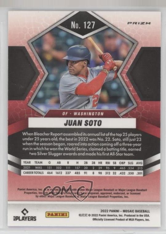 2022 Panini Mosaic Green Mosaic Prizm Juan Soto #127 | eBay