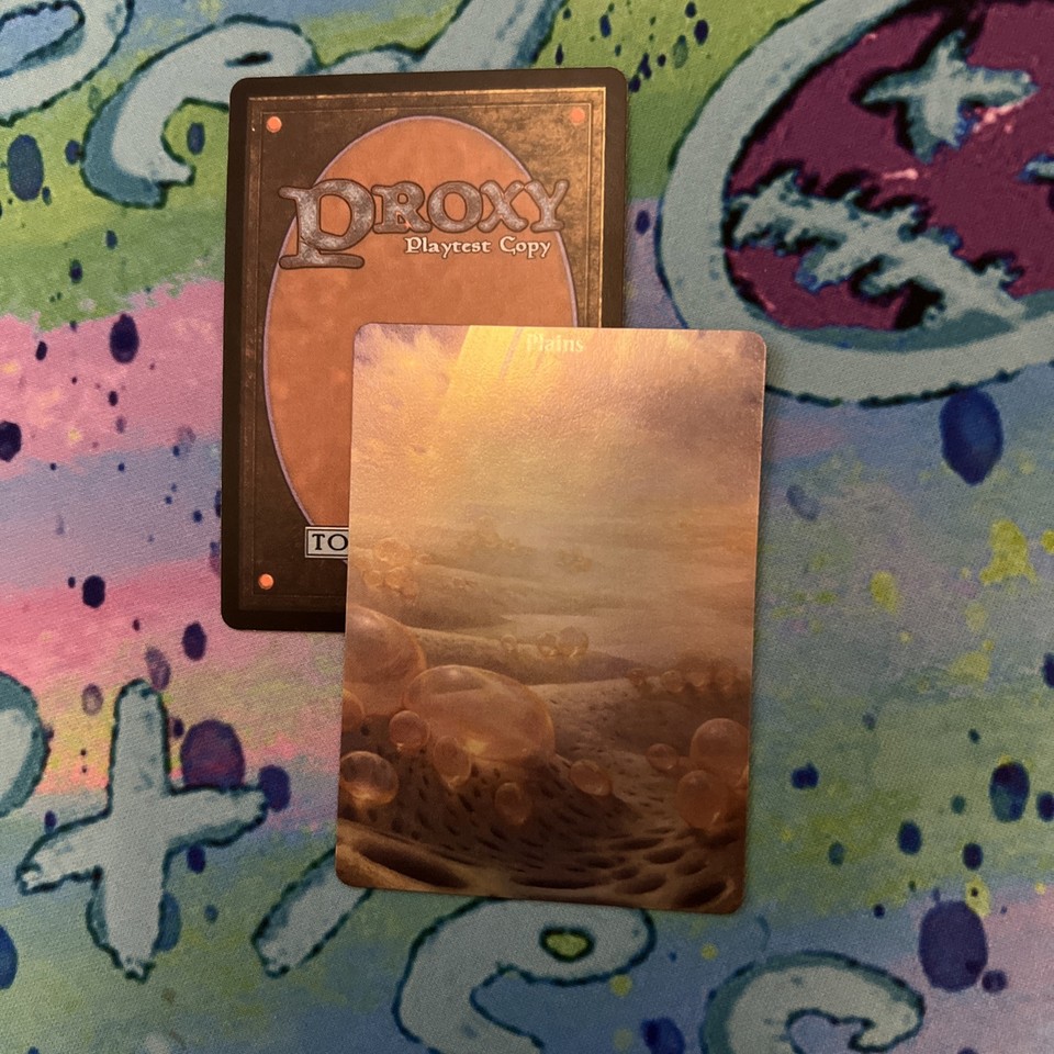 Plains Unfinity Textless Full Art Foil Mtg Play test Card | eBay