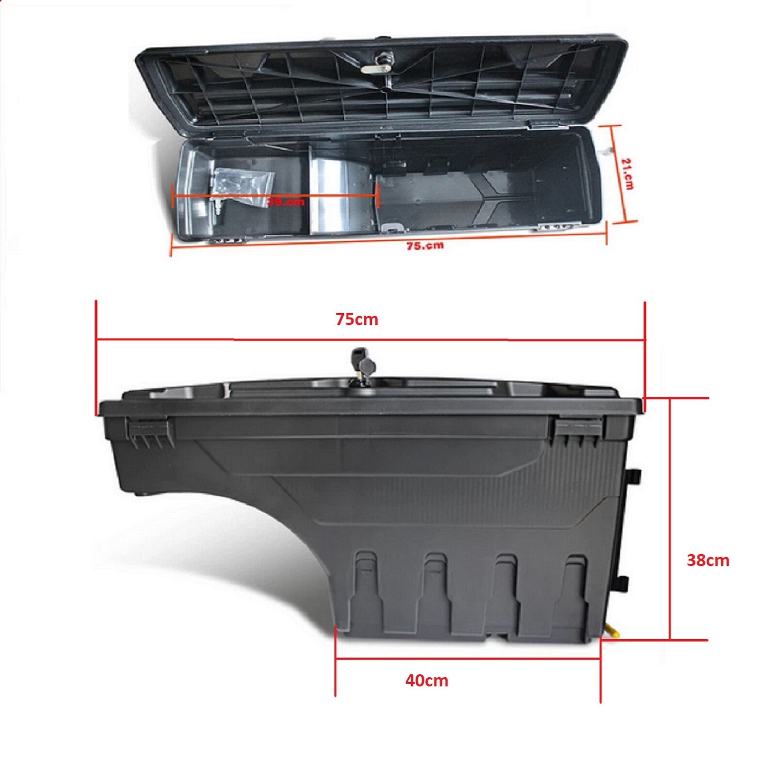 Ute Tub Storage Box Universal Right Drive Side Tool Box Lockable ...