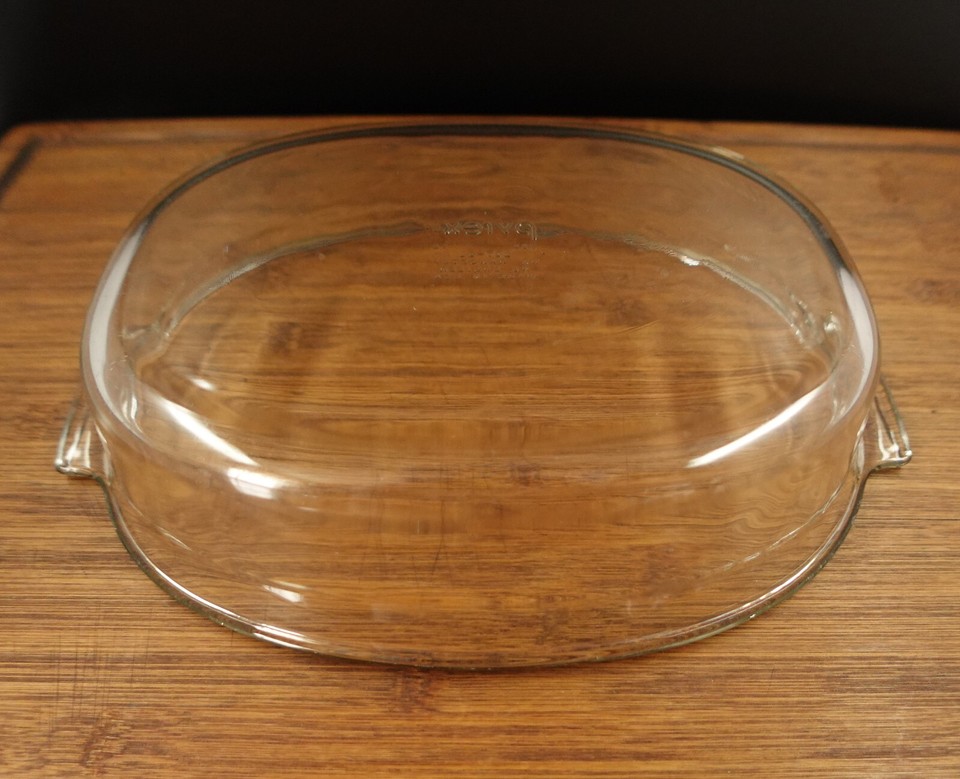 Pyrex 2 QT Roaster Glass Dish Oval with Handles | eBay