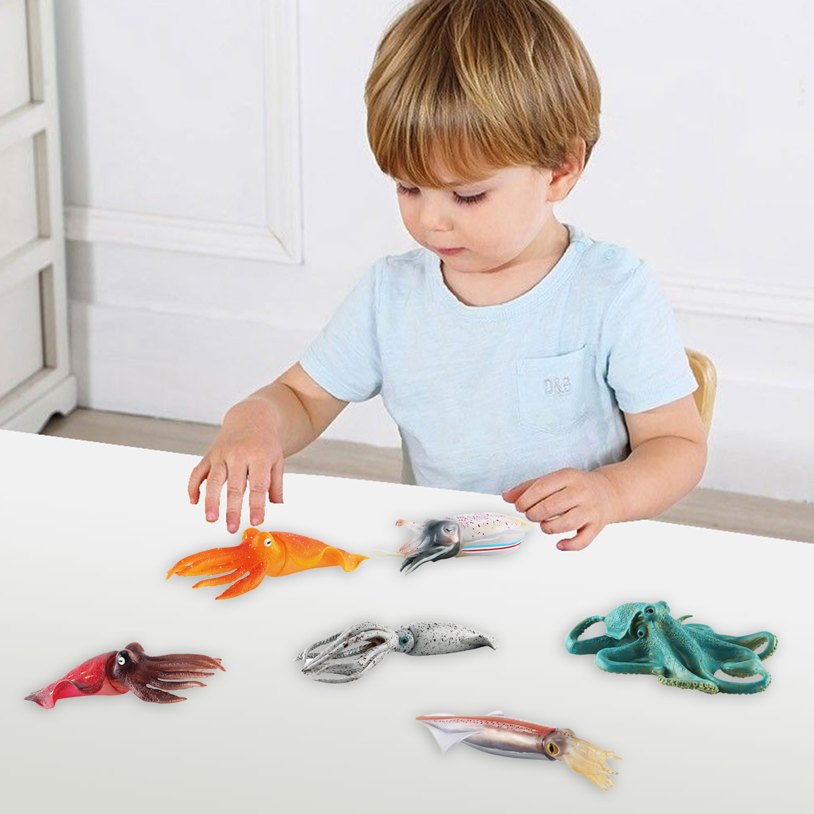 Sea Animal Model Figurine Early Learning Underwater Sea Life Mollusca ...