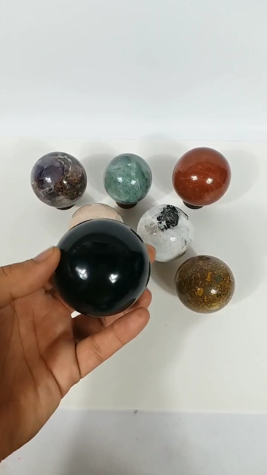 2Kg/8Pcs Natural Untreated Multi Color Loose Sphere/Ball Wholesale Huge ...
