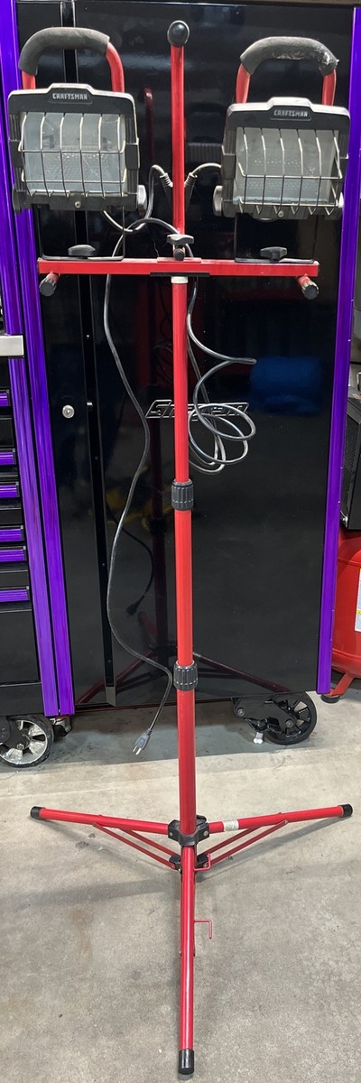 Craftsman Halogen Work Light With Tripod CRAFTSMAN 3000 Lumen LED Plug