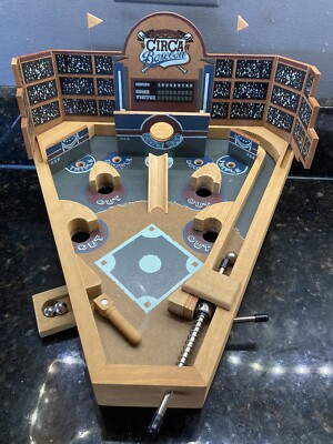Baseball Pinball Tabletop Skill Game - Classic Miniature Wooden Retro ...