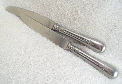 Grand Buffet Knife Lot of 2 Wallace 18/10 Satin Stainless Flatware | eBay