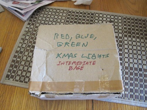 NEW Box of 25, C9 Christmas light bulb assortment: red, blue, green ...