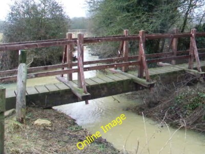 Photo 6x4 Footbridge over stream Astrop c2010 | eBay UK