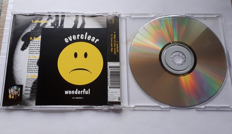 Everclear : Wonderful - UK Enhanced CD Single - with "Emoji" Card ...