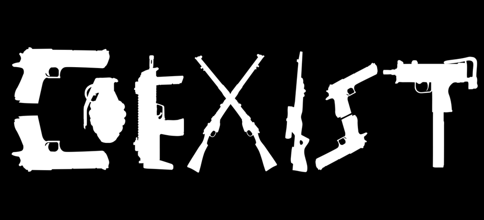 The Original Weapon Gun Coexist Vinyl Decal Bumper Sticker PRO 2A NRA ...