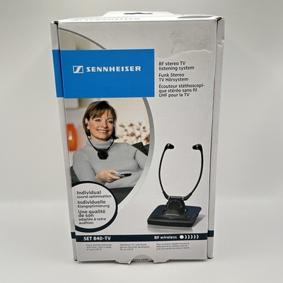 Sennheiser Headphones SET 840 TV Wireless Listening System RF Stereo | eBay