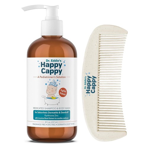 Cradle Cap Medicated Shampoo and Body Wash with Comb - Baby Dandruff ...