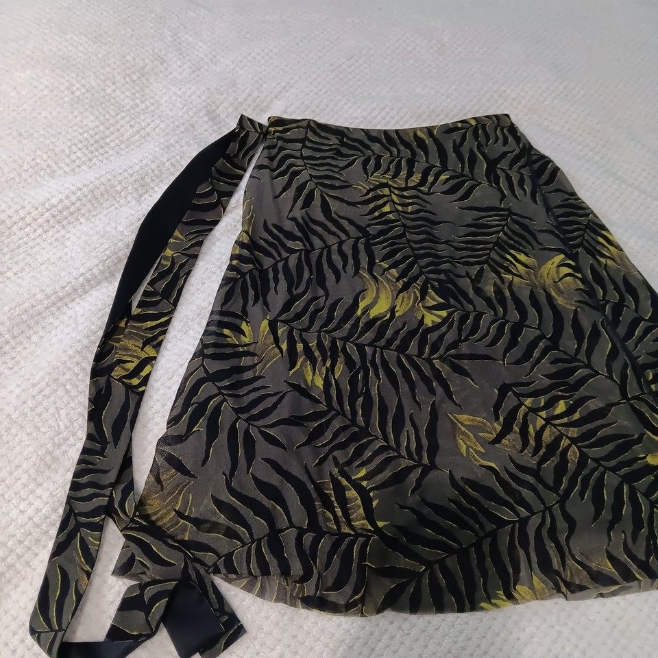 Woodland Fairy Grunge Goblincore Fern Print Mesh Skirt With Belt By ...