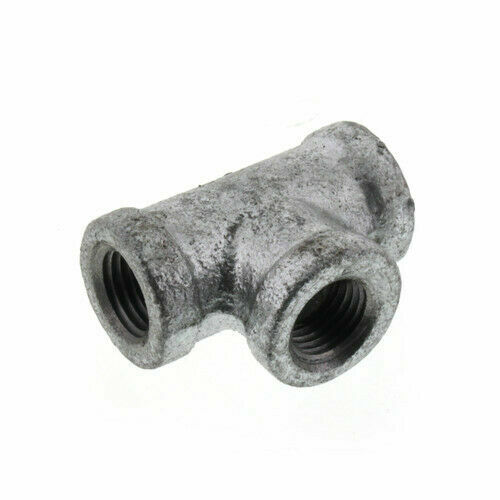 1/2" inch Galvanized Tee Maleable IPS Threaded Tee Fitting 3-way | eBay