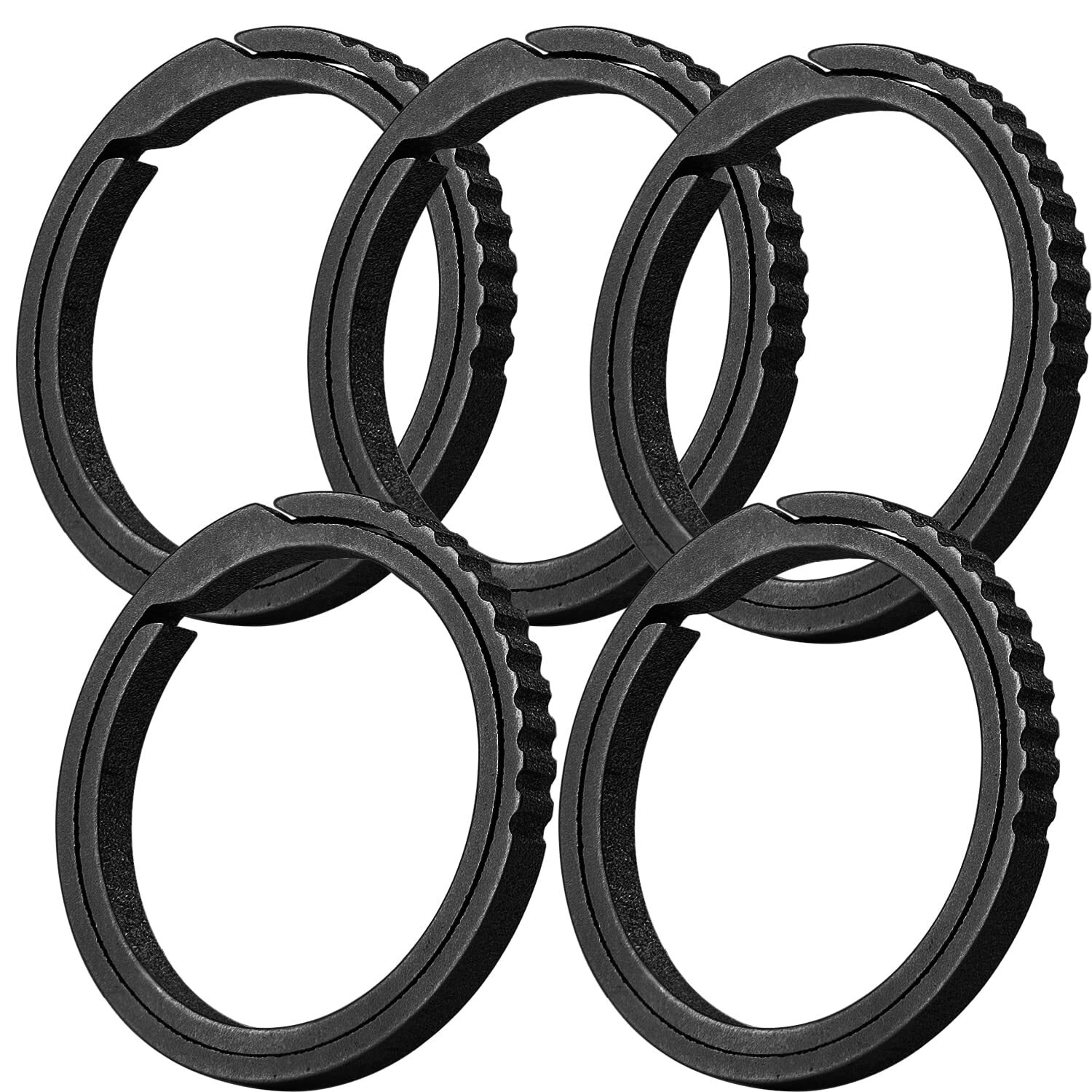 Titanium Keychain , Split Side Pushing Key Heavy Duty Black Key For Key ...