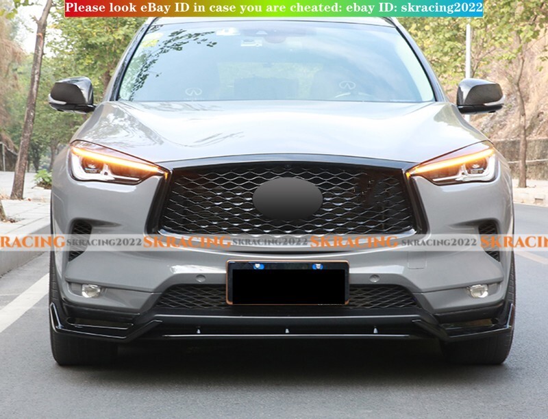 ABS Carbon Fiber Look Front Bumper Lip Spoiler Bodykit Fits Infiniti ...