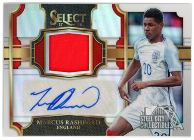 Marcus Rashford 2017-18 Panini Select Jersey Auto Card #JA-MRA 47/99 | eBay
