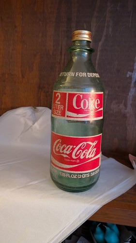 1970's Coca-Cola - 2 Liter 67.6 Fl Oz Size bott - Empty - 13" Glass ...