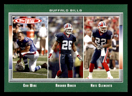 2006 Topps Total Rashad Baker / Nate Clements / Coy Wire #171 Bills | eBay