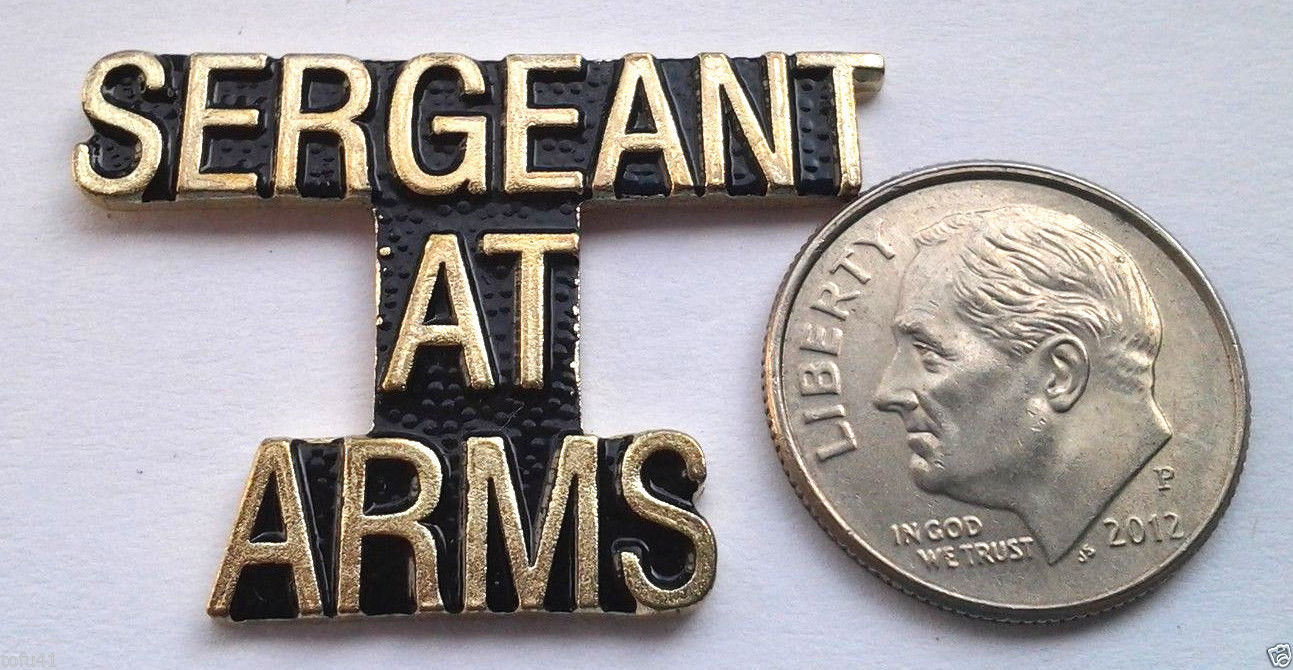 SERGEANT AT ARMS (1-1/4") Script Military Veteran Hat Pin 14208 HO | eBay